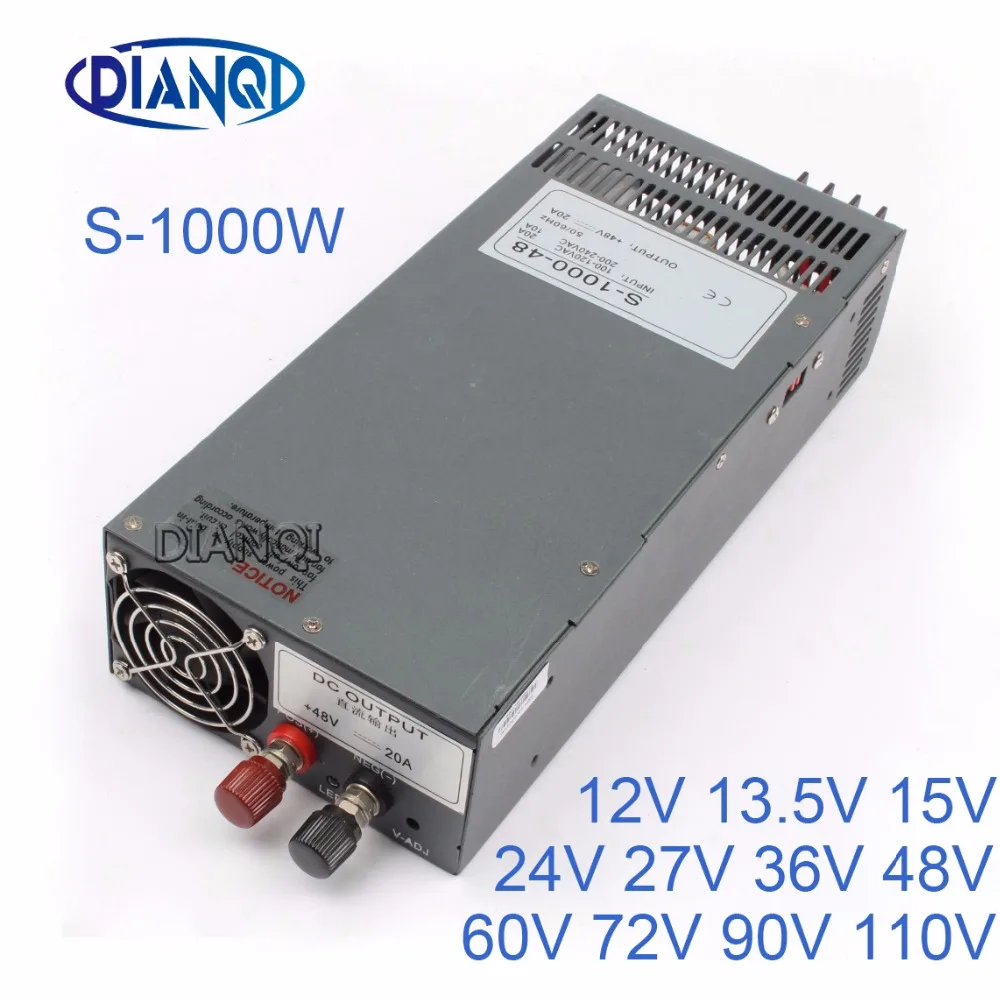 DIANQI S 1000 Switching power supply output 48v 24V 13.5V 1000w power ...