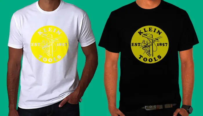 NEW Klein Tools Power Hand Logo Black And White T Shirt TEE S 3XL ...
