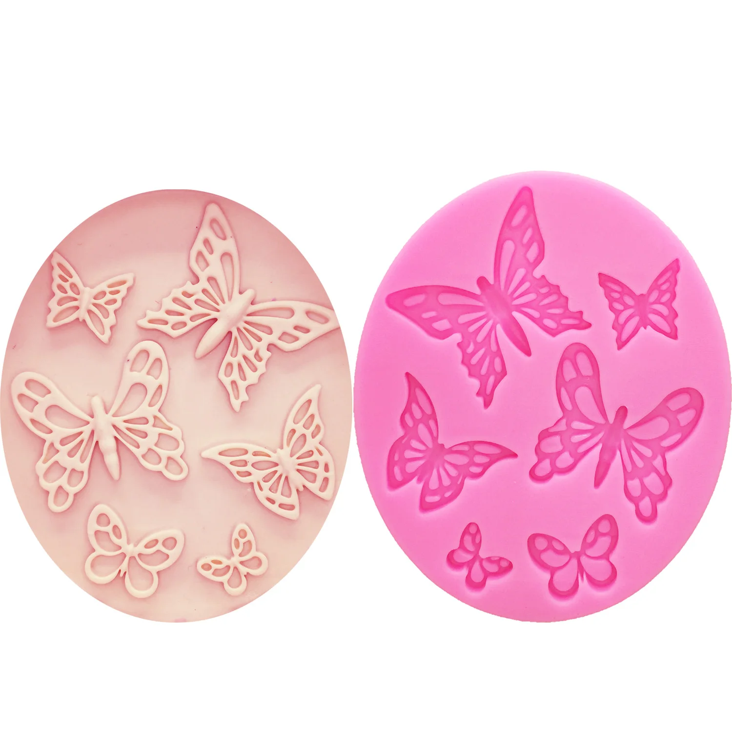 M1073 Butterfly Shaped Fondant Cake Mold Silicone Mold Lace Pattern Mould Bakeware Baking