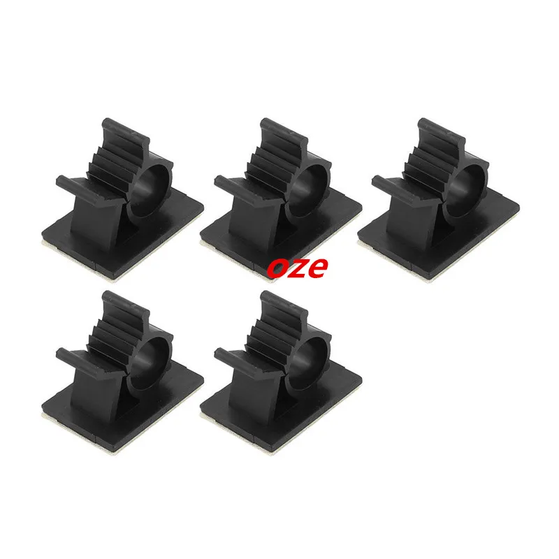 5 Pcs Self Adhesive Adjustable Wire Cable Tie Sticker Clip Black 11mm ...