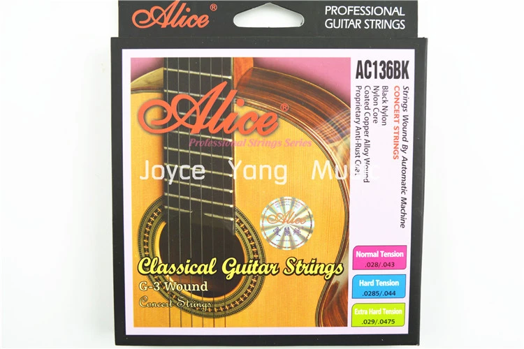 Alice Ac136bk Normal/hard Black Nylon Strings Classical Guitar Strings 1st-6th Strings Free ...