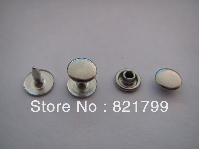 9mm Metal Rivets For Jeans Cloth Button Brass Rivets Siver Color Single ...