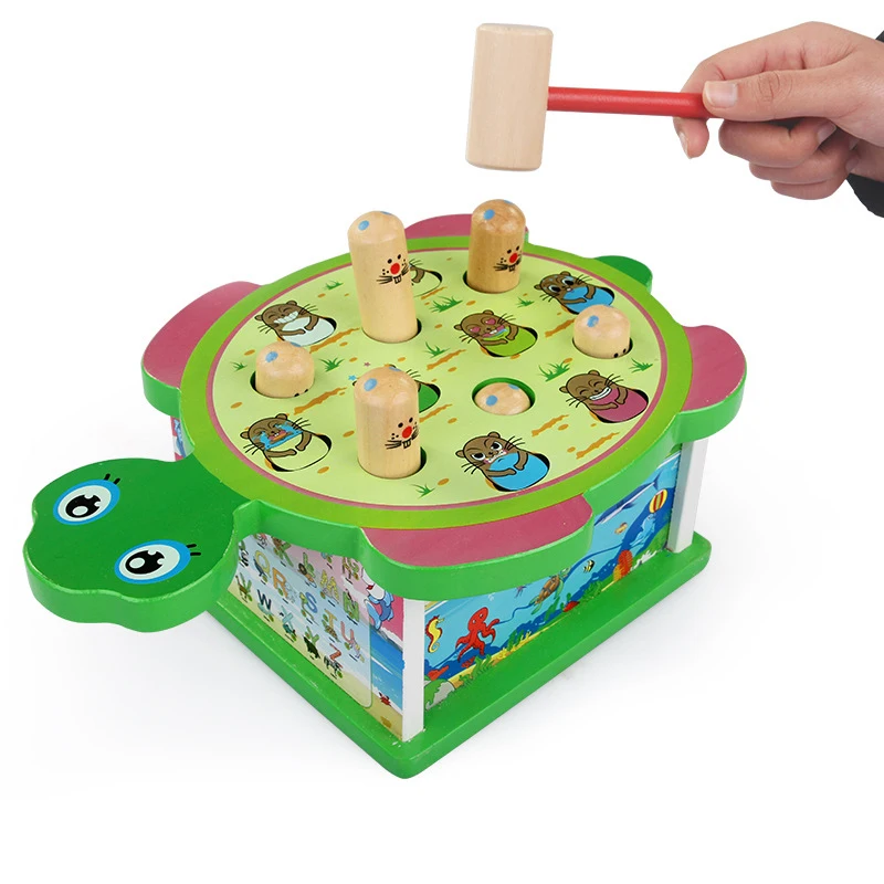 Children's early childhood wooden hammer hitting multi functional ...