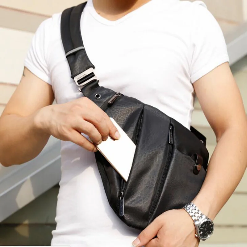 Chest Bag Men Fashion Male Crossbody Bag Messenger Bags Man Leisure Man ...