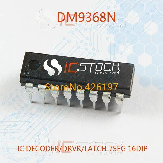 送料無料DM9368N icデコーダ/drvr/ラッチ7seg 16dip 9368 DM9368 3ピース|decoder ic ...