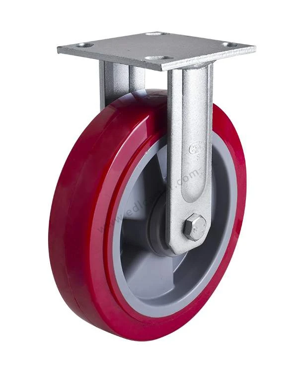 1PC EDL Heavy 8 Inch Casters Wheels 450Kg Polyurethane PU Wheels Castor ...
