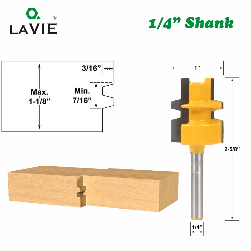 La Vie 1pc 1/4" 6.35mm Shank Beveling Knife Tenon Trimmer Milling ...