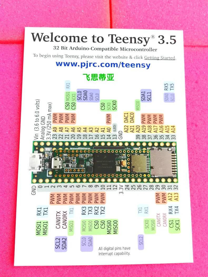 Teensy mk64fx512vmd12モジュール3.5 DEV 14055 teensy3.5|module| - AliExpress