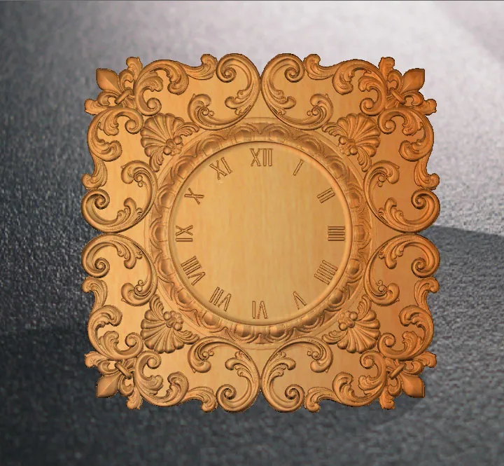 Clock 3d Relief Stl Model For Cnc Router Carving Engraving Artcam Type3