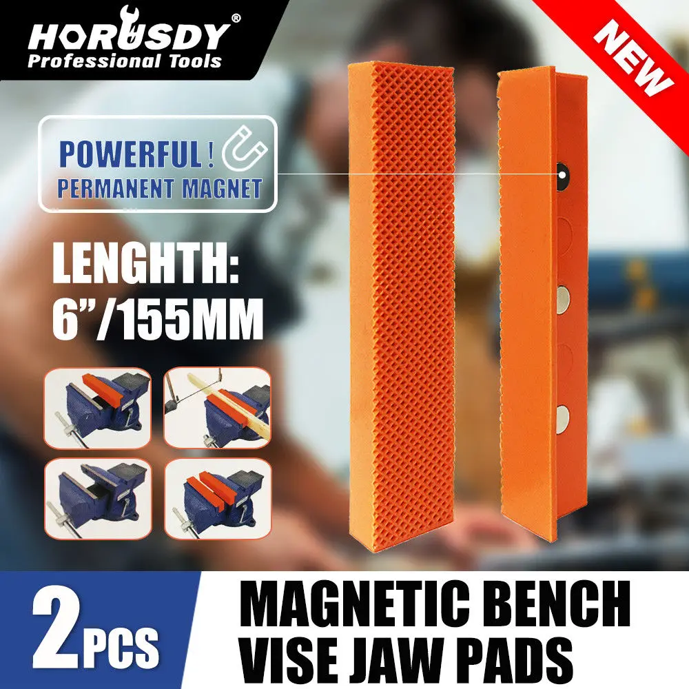 6-Magnetic-Bench-Vice-Jaw-Pad-Multi-groove-Vise-Holder-Grips-Heavy-Duty ...