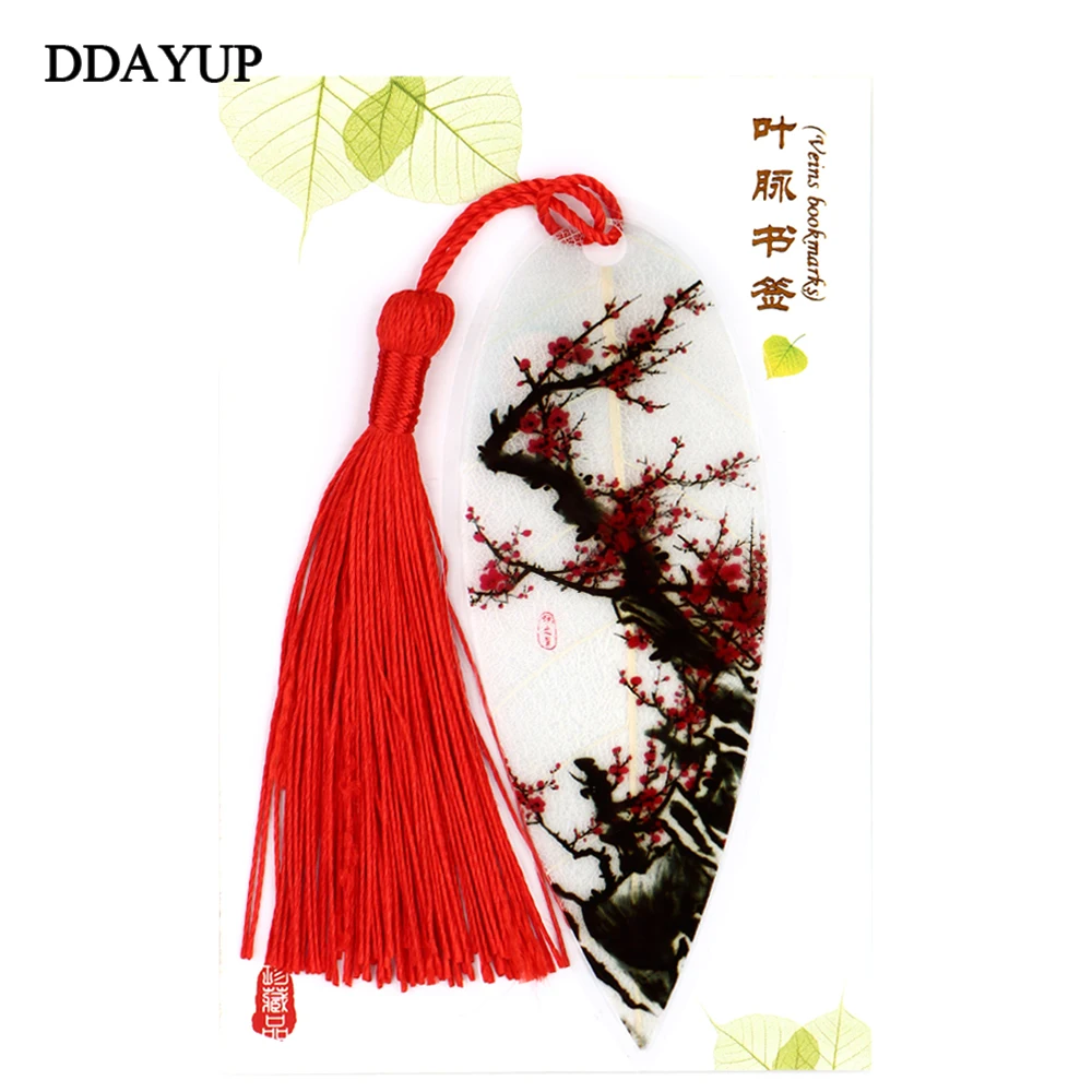 Chinese Classical Style Plum Blossom Bookmarks Leaf Bookmark for Good ...