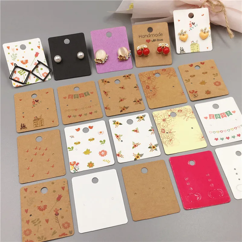 50Pcs 5*4cm Fashion Jewelry Display Card Accessories Earring Cards ...