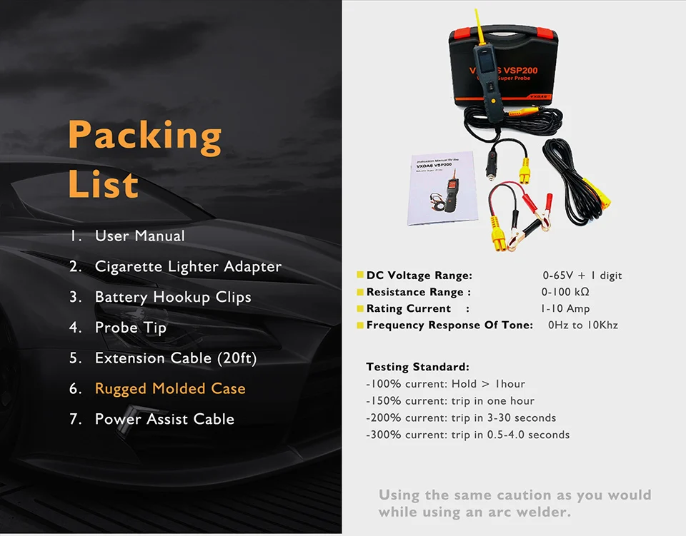 VXDAS VSP200 Vehicle Super Probe Circuit Tester Kit More Powerful than ...