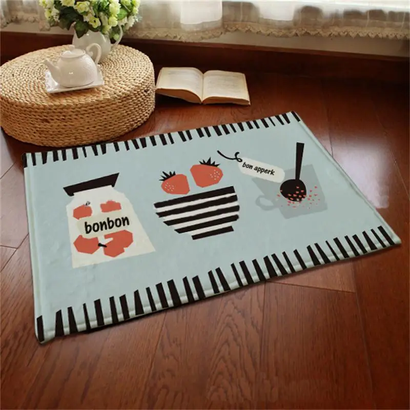 Korea Style Fashion flannel Carpet bathroom water absorption non slip ...