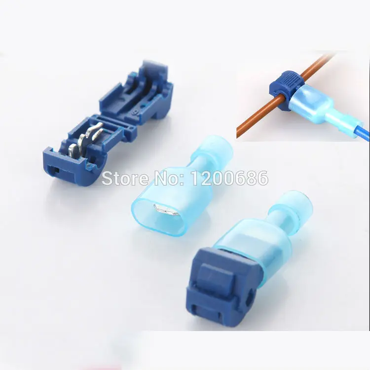 30PCS scotch lock Quick Splice Connector Terminal18 14 AWG Blue Wire ...