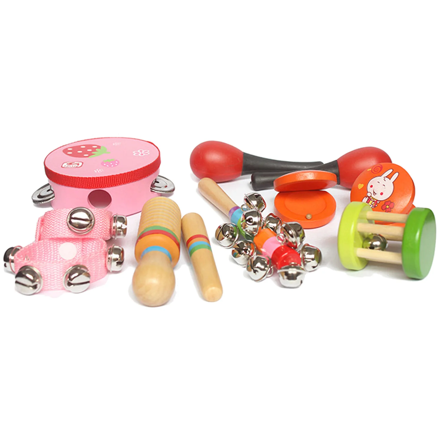 10 PCS Children Musical Instruments Kids Percussion Toys Set For ...