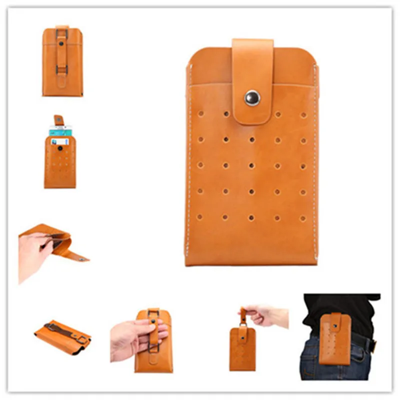 2016 New Outdoor Running Sport Belt Bag PU Leather Protection Phone ...