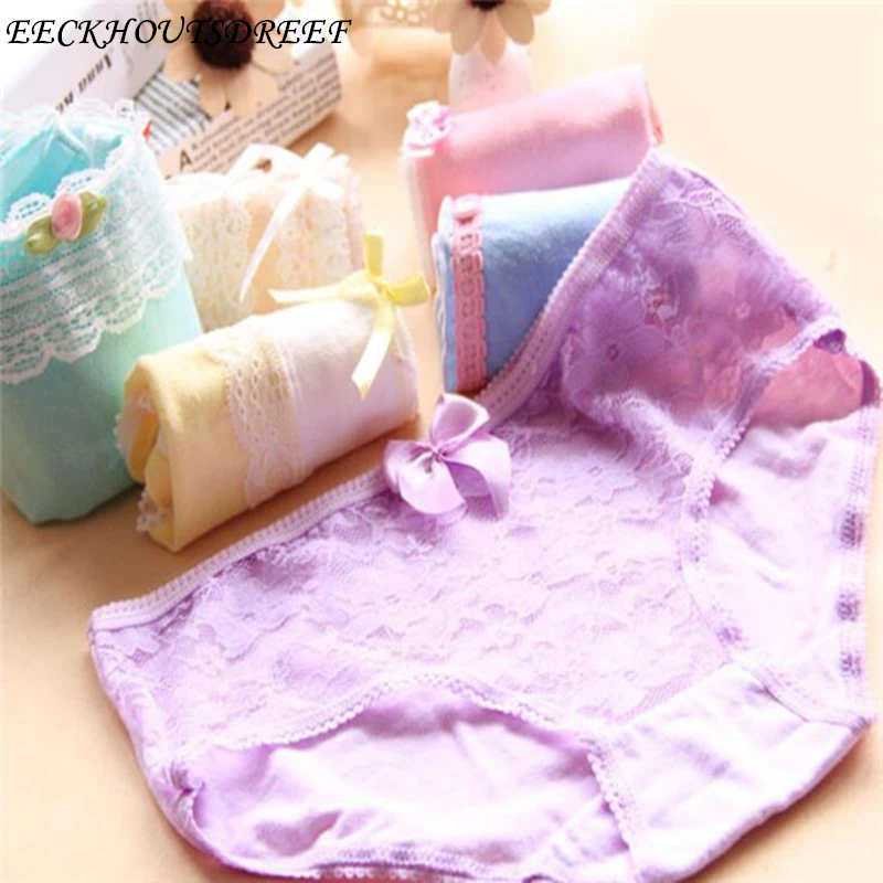 2018 Niñas Ropa interior bragas arco Braguita cintura baja joven ...