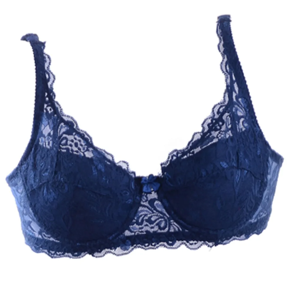 New Ladies Women Sexy Underwear 3 4 Cup Padded Lace Sheer Bra In Bras