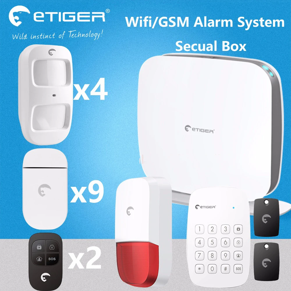 Rfid Keypad Disarm Arm Active Disacive Alarm System Wifi Gsm Etiger Wifi Network App Security