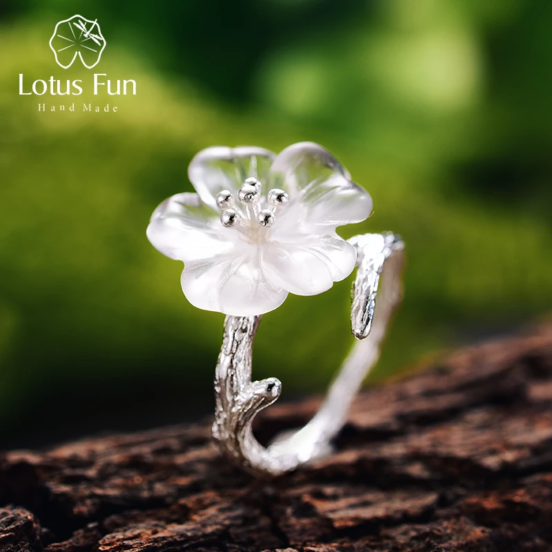 Lotus Fun Real 925 Sterling Silver Natural Gemstones Fine Jewelry Cute ...