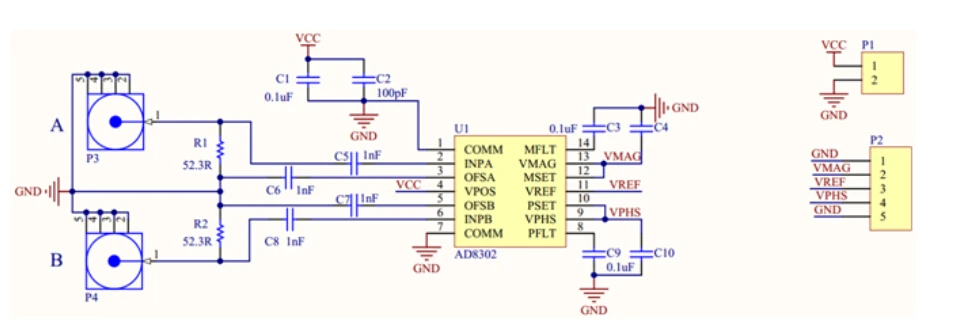 AD8302 модуль радиочастотного детектора амплитудной фазы, если 2,7 ГГц ...