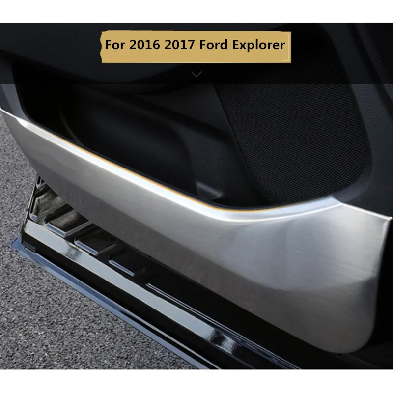 For 2016 2017 Ford Explorer Car Stainless Steel Door Anti Kick Pad Door ...