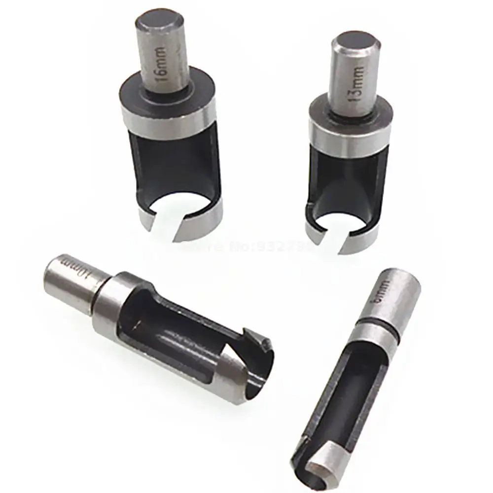 4pcs Wood Plug Hole Cutter Set Dowel Maker Cutting Tools Counter Bored ...
