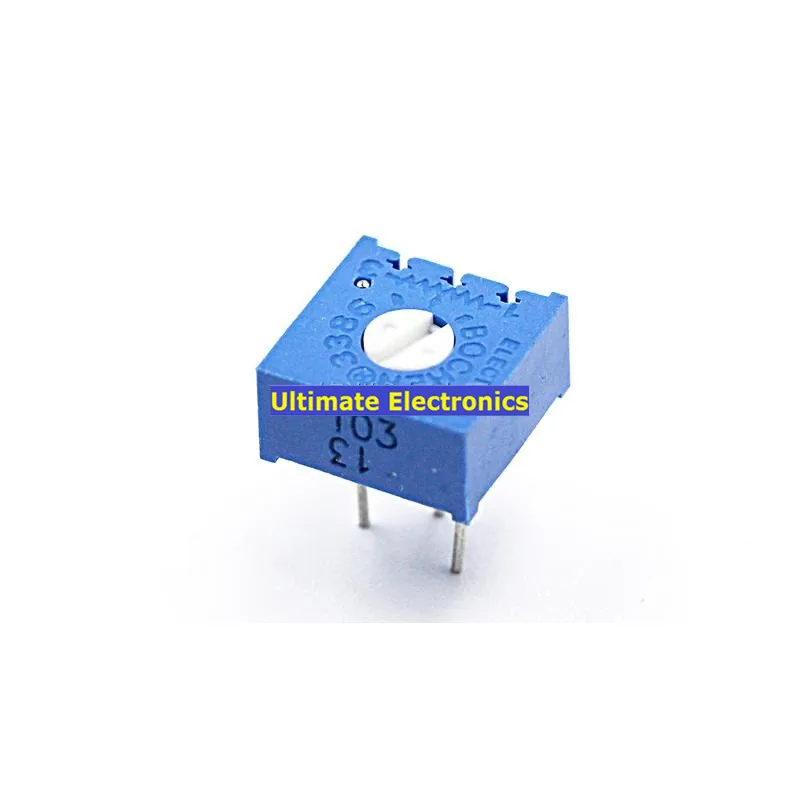 10pcs Potentiometers Precision Adjustable Resistance Horizontal 3386p-1 ...