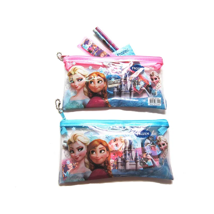 10 Sets/lot 2014 Pencil Case Eraser Ruler Sharpener School Exam Bag ...