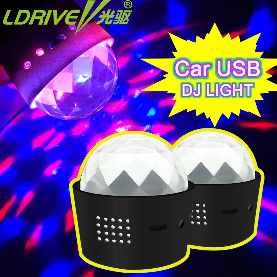 D33 USB Charge Music Decorate Lights Carry Portable Car LED DJ Lamp ...