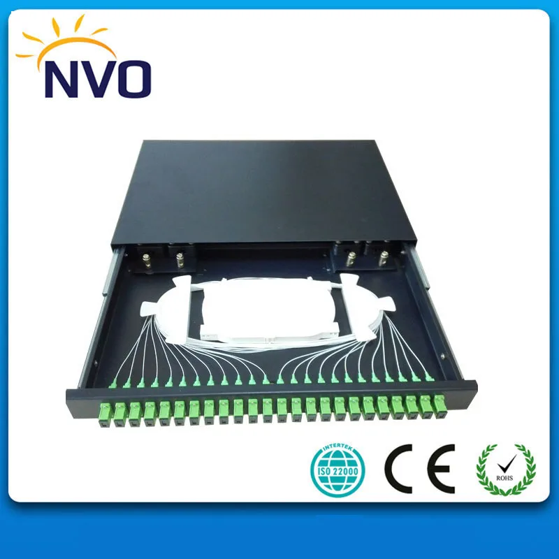 19 '', 1U, 24 porte In Fibra Ottica Patch Panel, Montato Su Rack Fibra ...