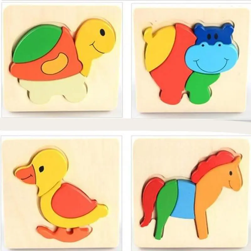 Preschool Puzzle Animal Cartoon Small Three-dimensional 3d Puzzle ...