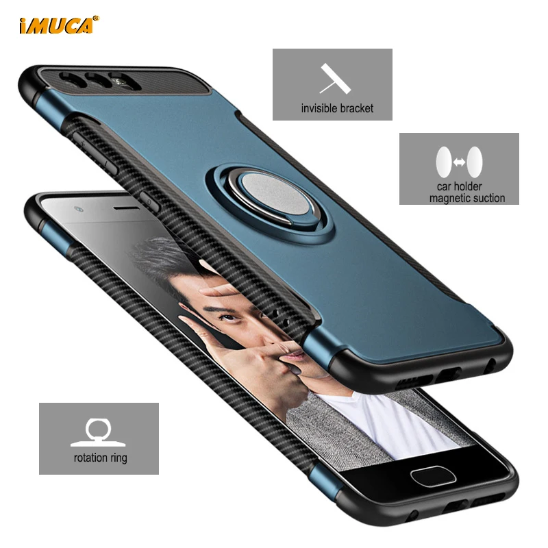 Honor 9 Case for Huawei honor 9 Armor Cover with Metal Finger Ring ...