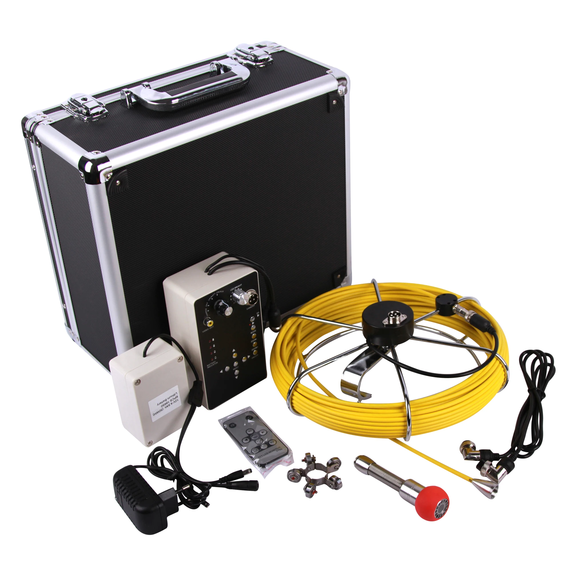 7"TFT LCD Sony CCD 1000TVL 8IR 20Meters Pipeline Endoscope Camera Sewer ...