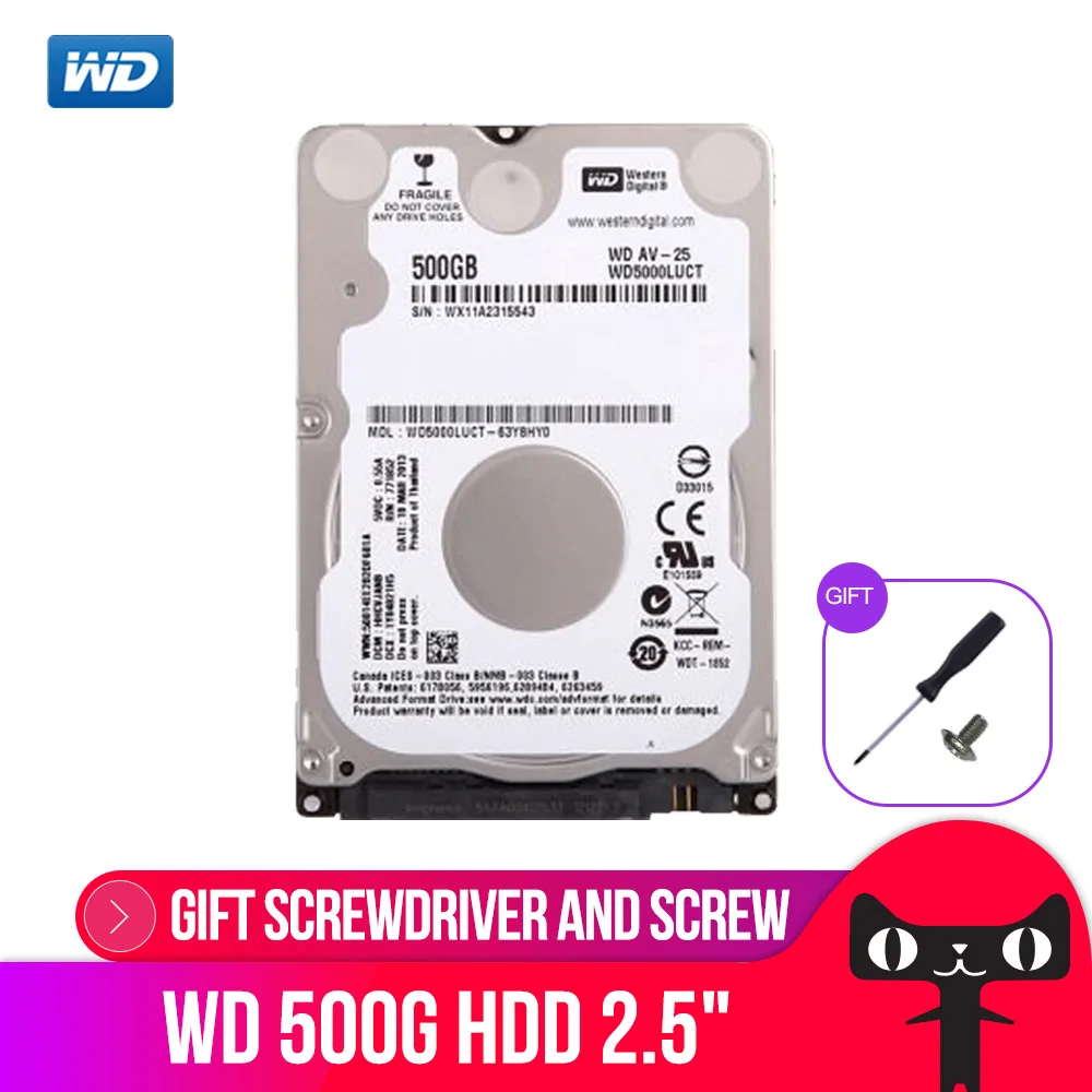 Western Digital WD 500 기가바이트 2.5 "Video 감시 HDD Internal Hard Disk Drive ...