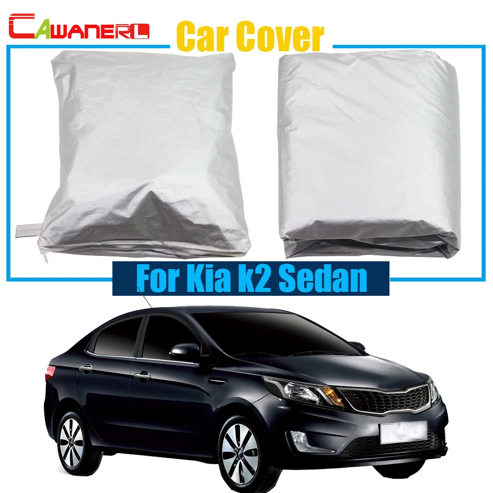 Cawanerl Full Car Cover UV Anti Sun Rain Snow Resistant Protection ...