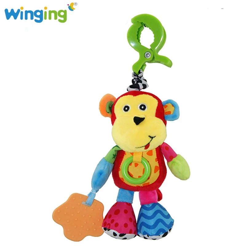 Hot Baby Sounded Toys Monkey Animals Lovely Baby Stroller Toys Cute ...
