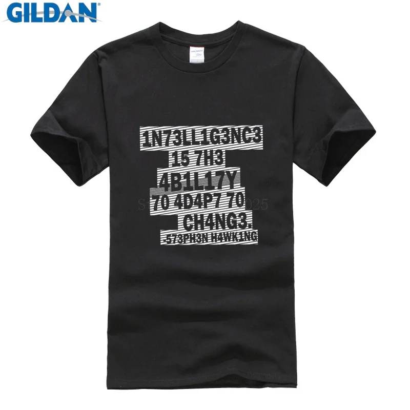 Stephen Hawking Intelligence White Dry Fit T Shirt Men Printing O Neck ...