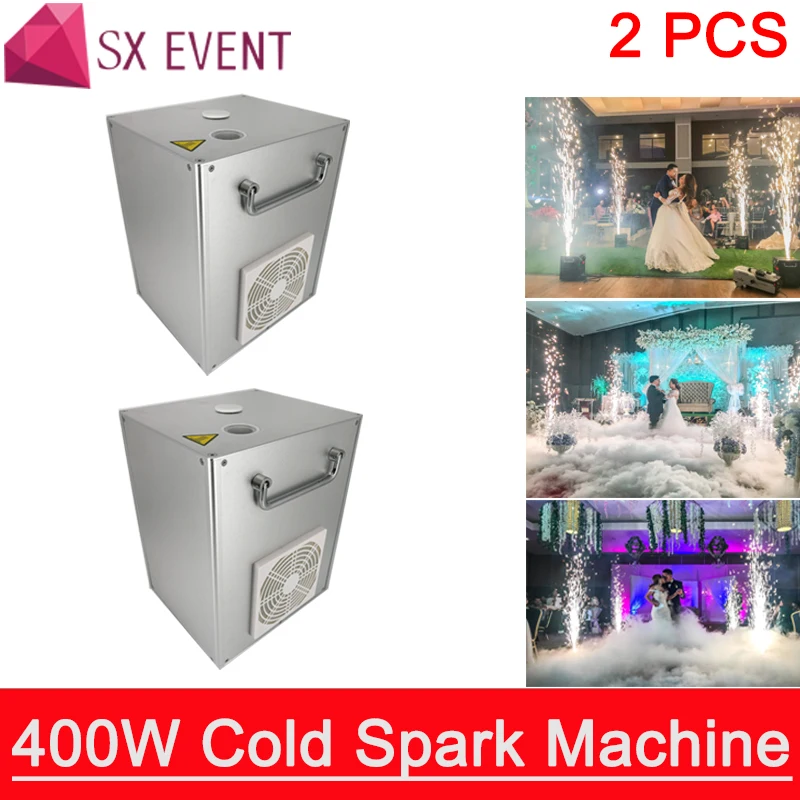 2pcs/lot silver white 400W Professional dmx stage cold spark fountain ...