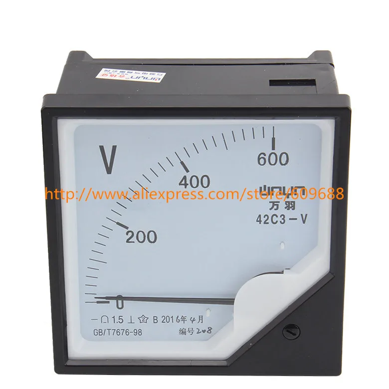 600v 42c3 Dc Voltmeter Meter Dc 600v 42c3-v 120*120 - Energy Meters ...