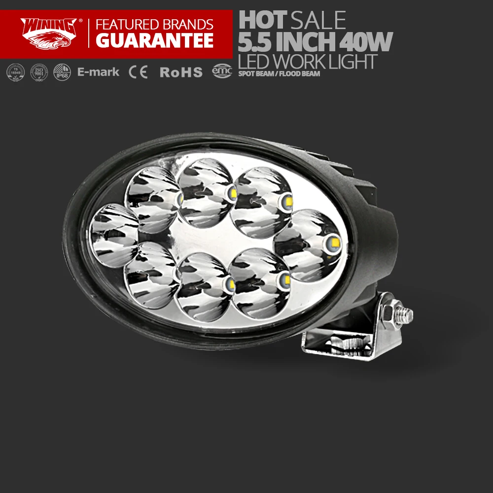 Oval 5.5inch 40W LED Work Light Led flood Tractor light For farm ...