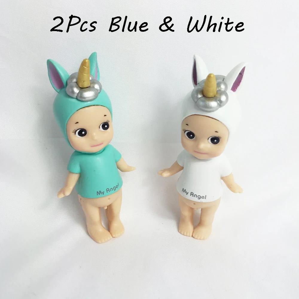 2Pcs Cute Angel Child's Toy Unicorn Angel Model Toys PVC Home Angel ...