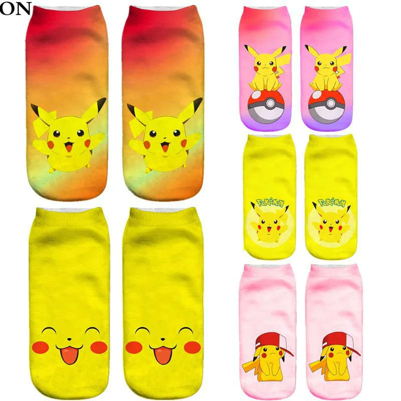 5 Pairs Cute Popular Women Girls 3d Cartoon Cotton Elastic Strip Cotton