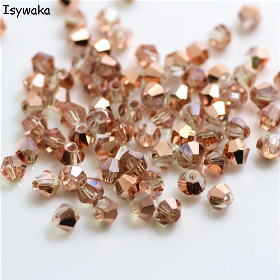 Isywaka Sale Red copper Color 650pcs 3mm Bicone Austria Crystal Beads ...