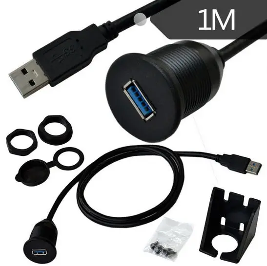 High quality 1 Meter 3ft USB 3.0 Extension USB Mount Dash Mount Flush ...