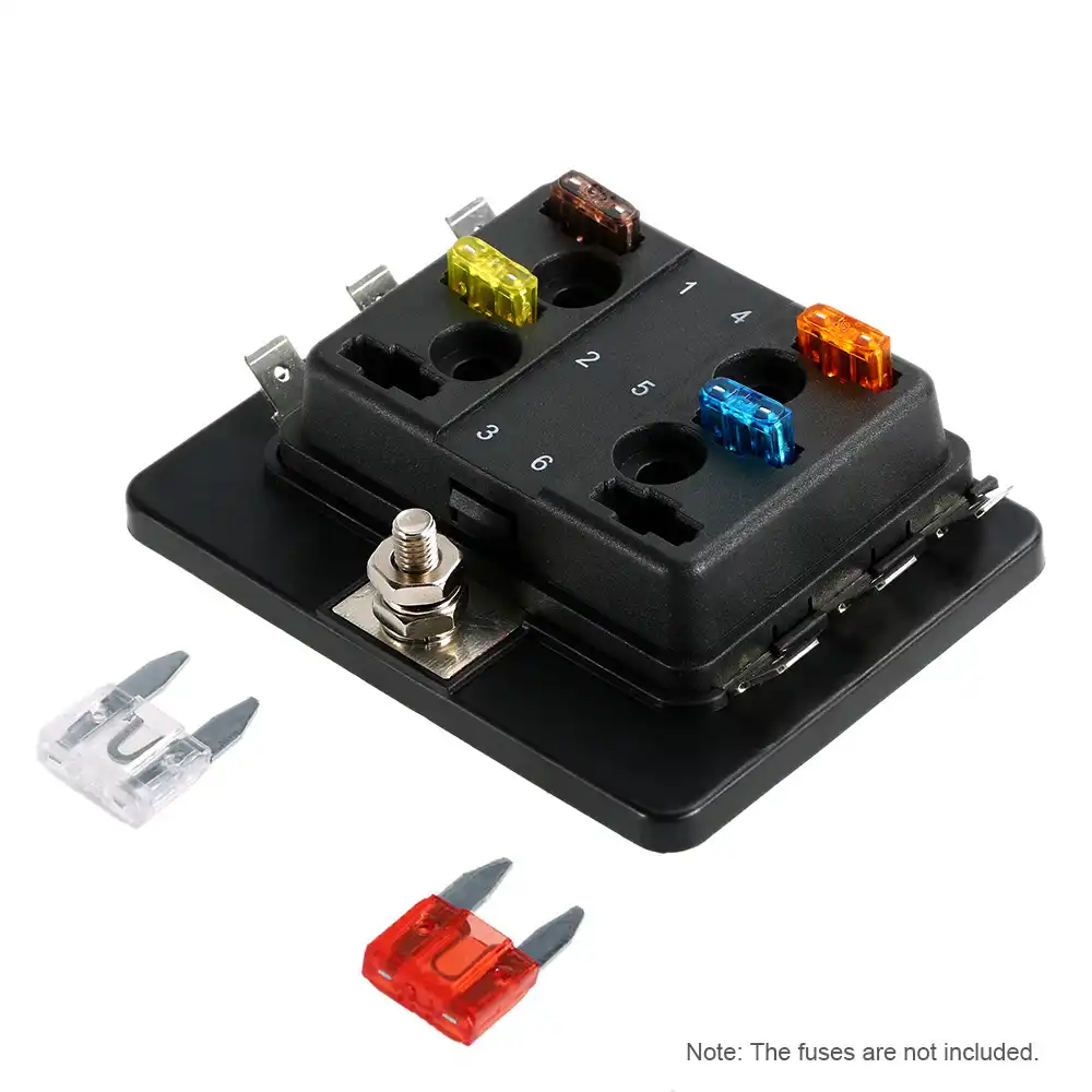6 Way Mini Blade Fuse Box Holder APM ATM 5A 10A 25A for Car Boat Marine ...