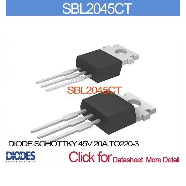 SBL2045CT DIODE SCHOTTKY 45 V 20A TO220 3 SBL2045C 2045 SBL204 2045C ...