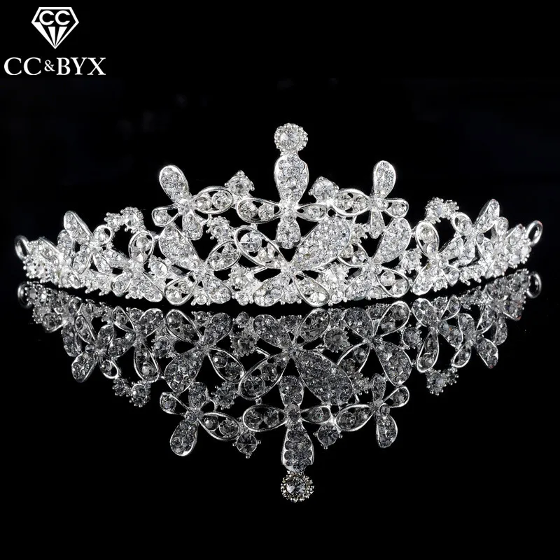CC Small Tiaras And Crowns Hairband Crystal Flowers Wedding Hair ...
