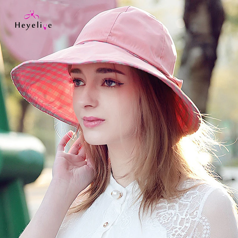 Fashion Solid Summer Sun Hats Women Big Brim With Bowknot High Quality ...